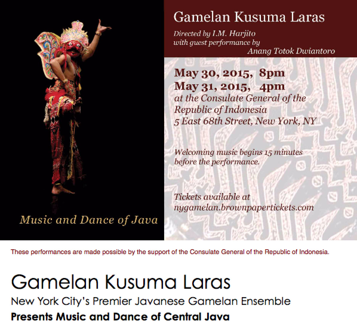 Javanese Gamelan Concert… | Emily O'Dell